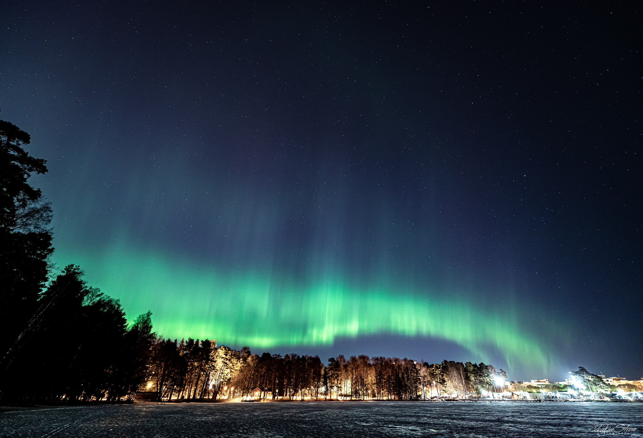 Revontulia Kallahdessa - Vuosaari
